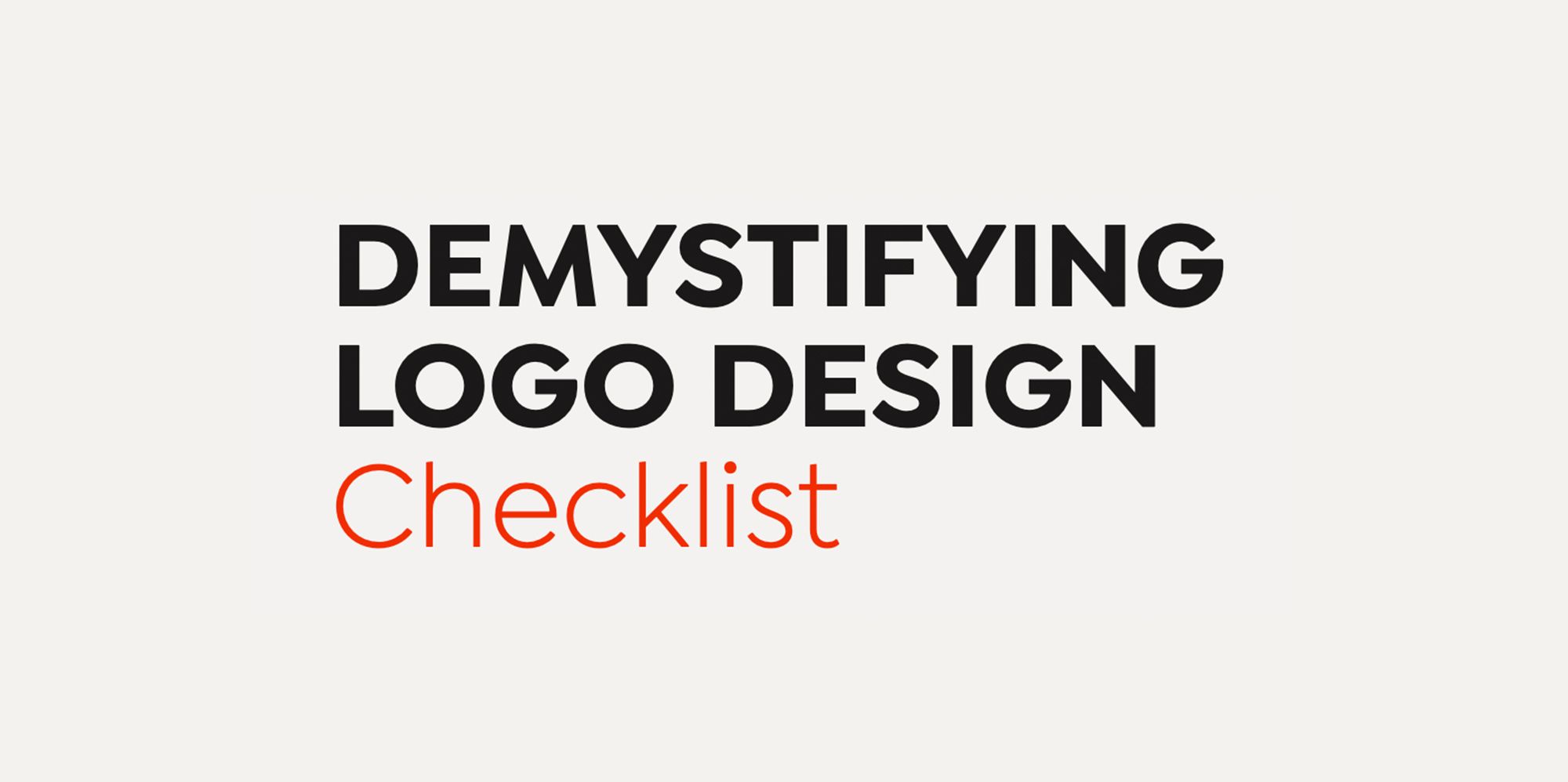 Free Download: Logo Design Checklist | Domestika