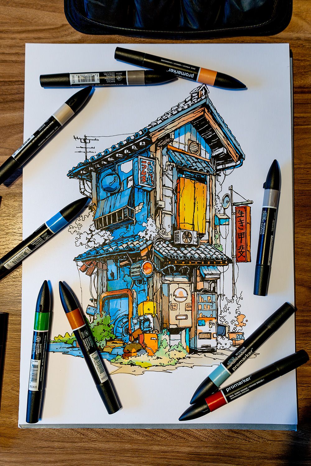 My first japanese house draw | Domestika