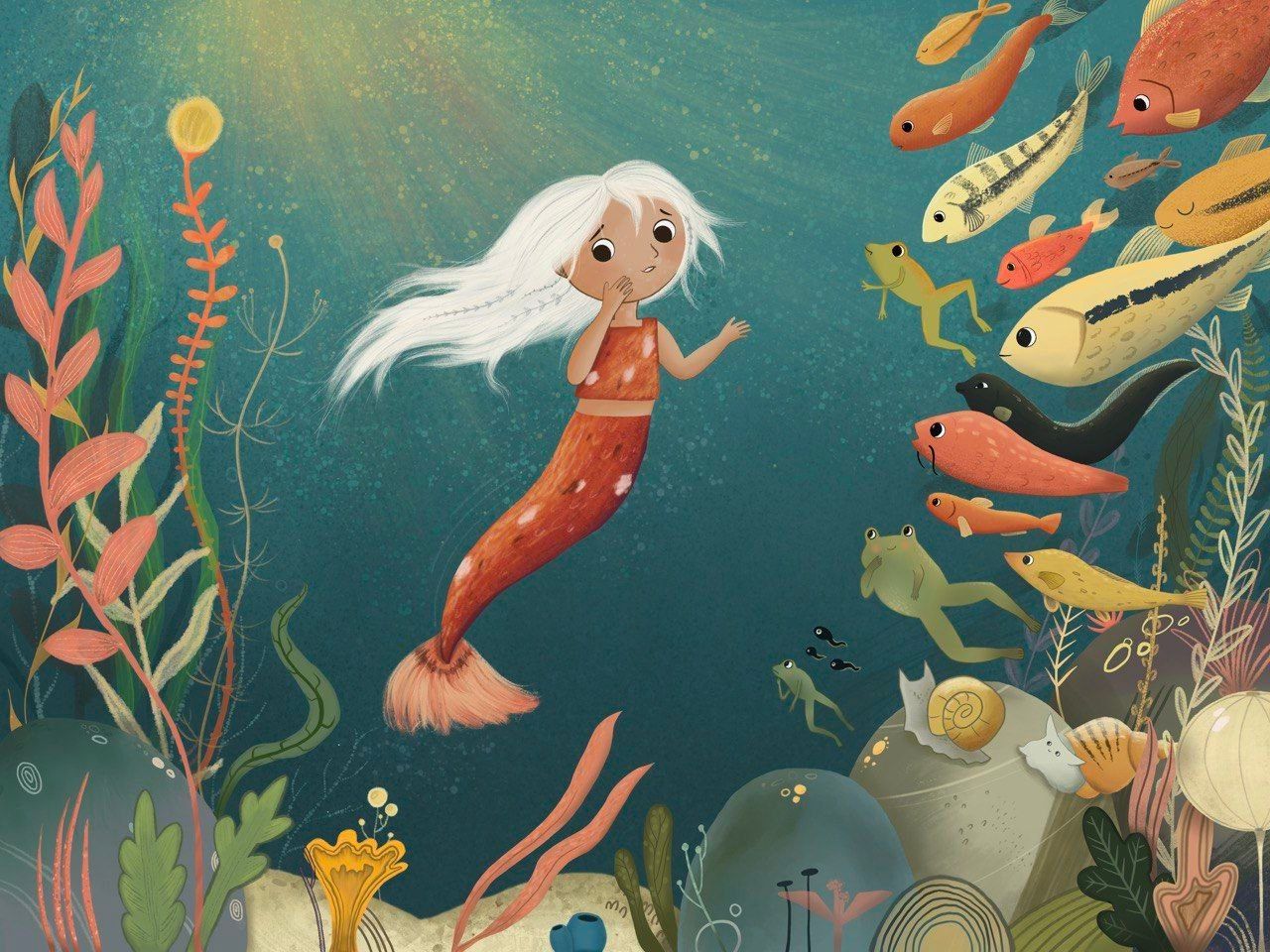 Mermaid drawing of Lucy replicated by me | Domestika