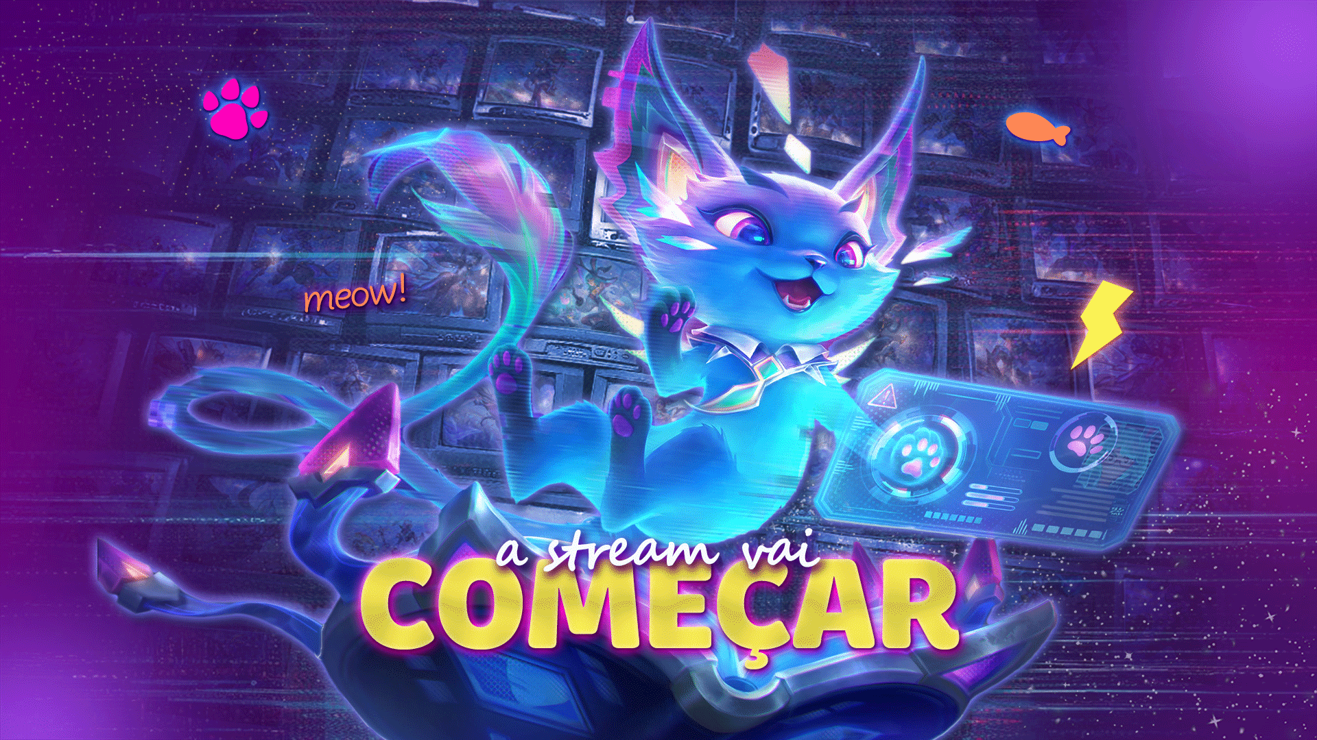 Stream Pack - Cyber Cat Yuumi (League of Legends) | Domestika