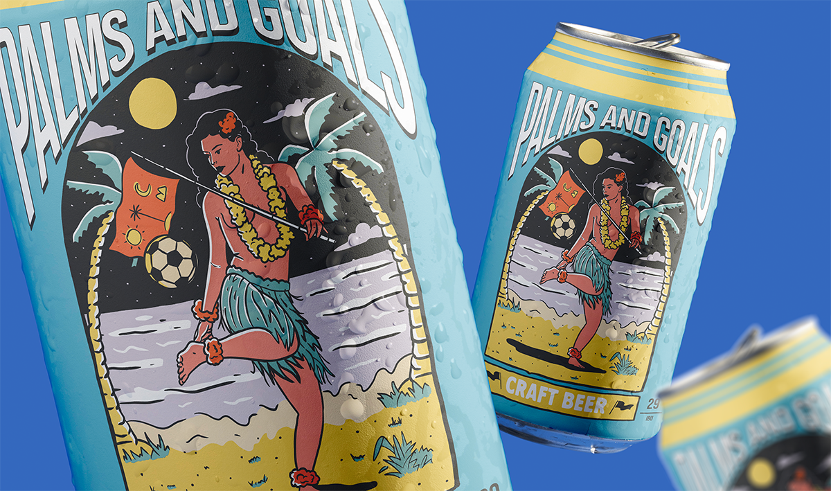 Beer Palms and Goals, project design | Domestika