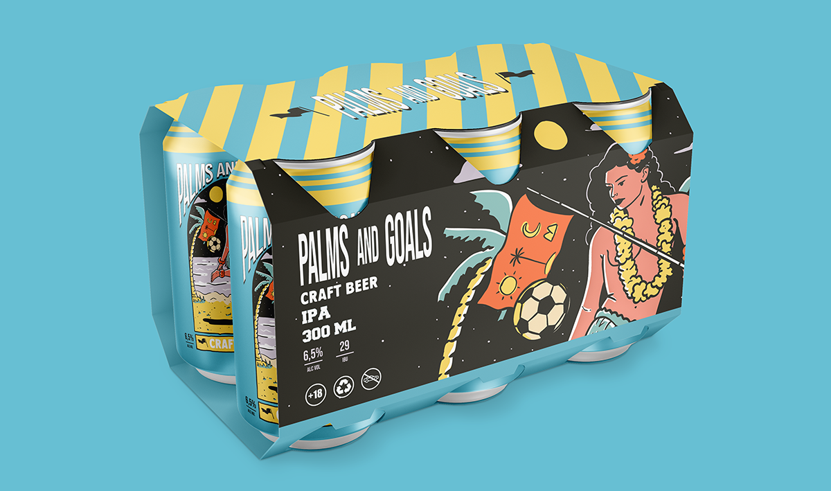 Beer Palms and Goals, project design | Domestika
