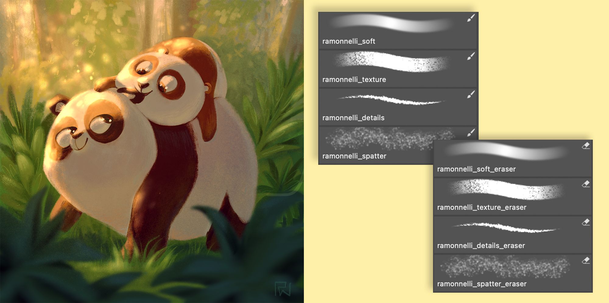 Free Download: PSD Brushes for Paint with Color and Light | Domestika