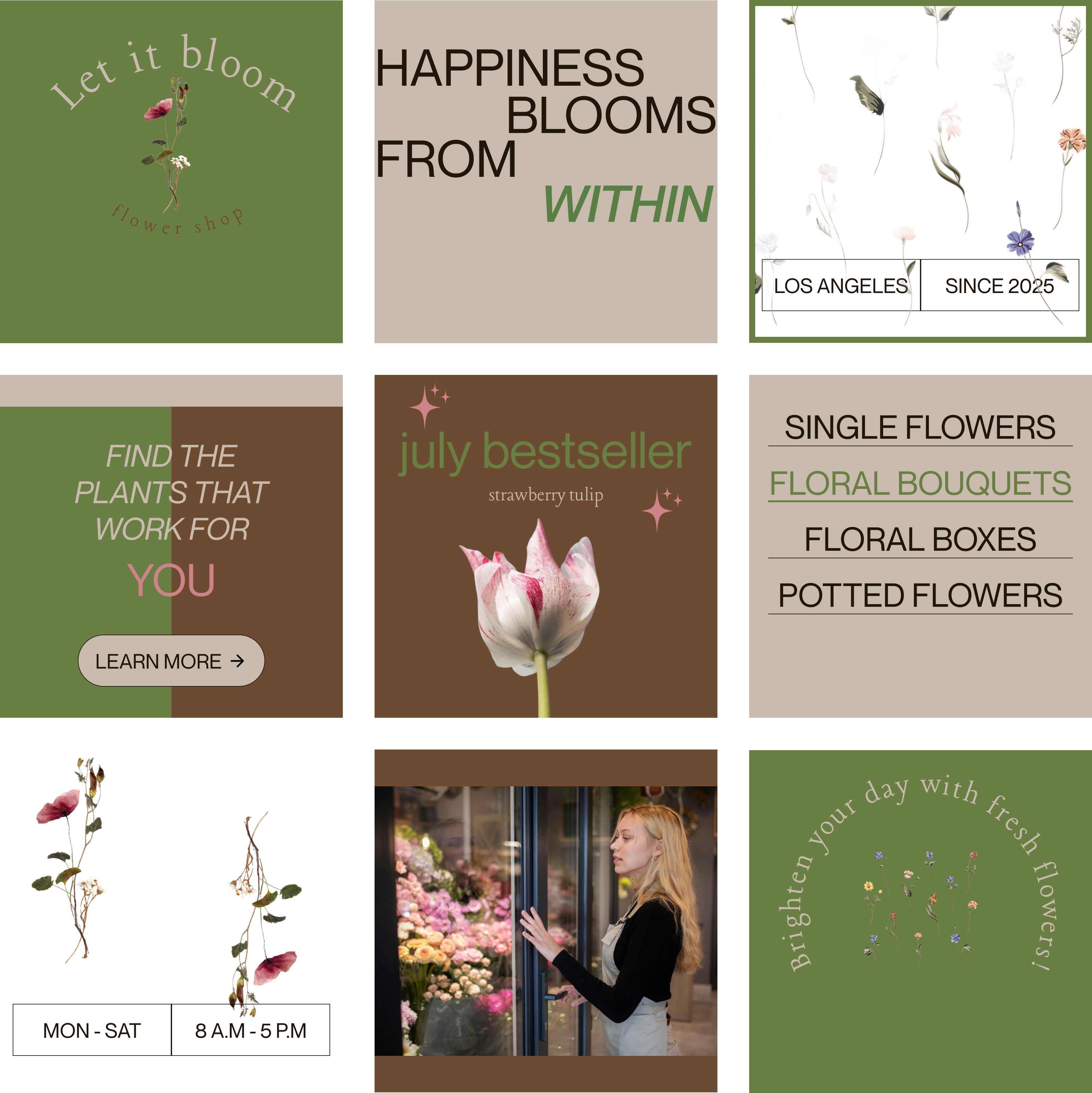 Let it bloom flower shop | Domestika