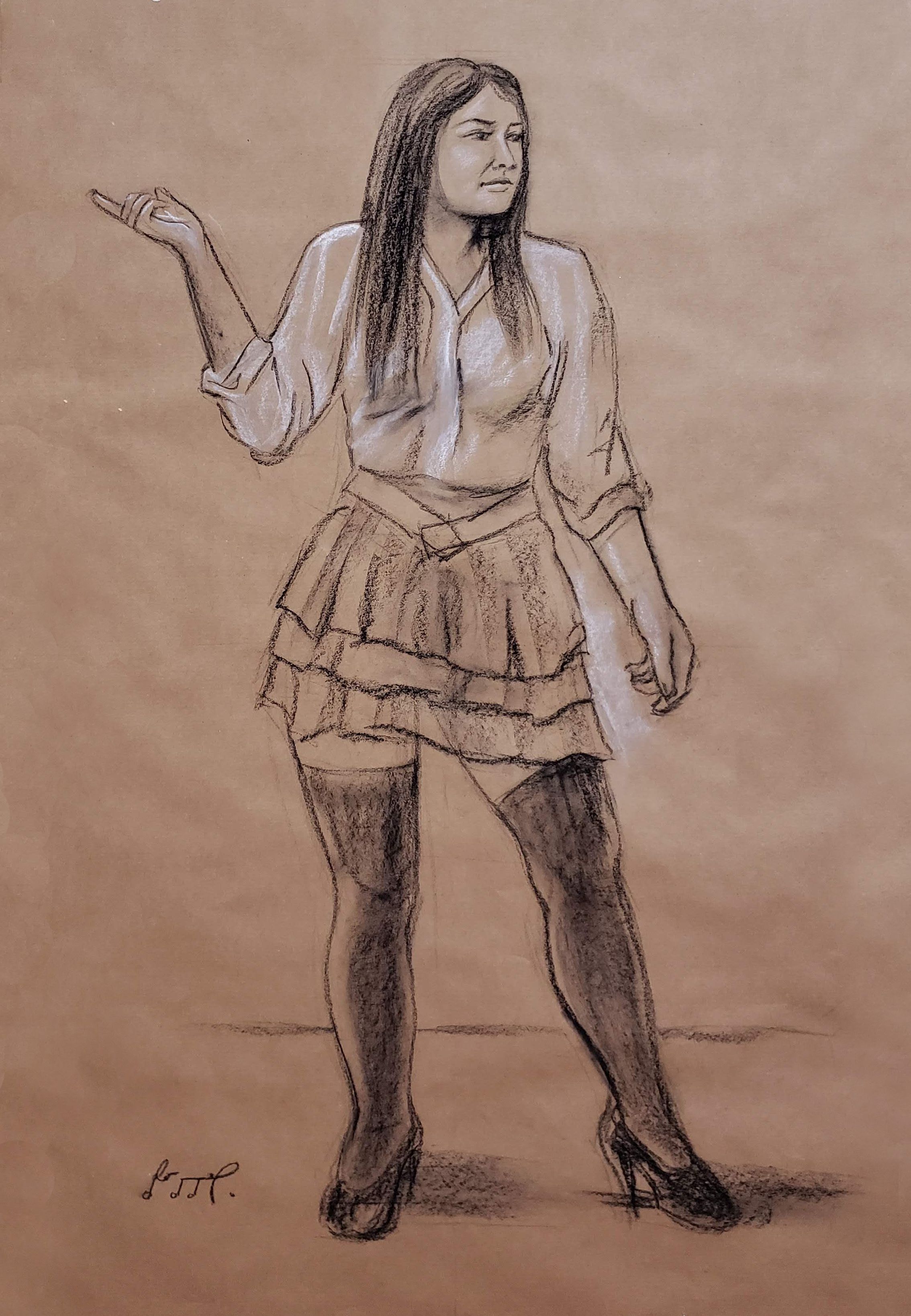 Dibujo de Figura Humana Femenina Vestida | Domestika