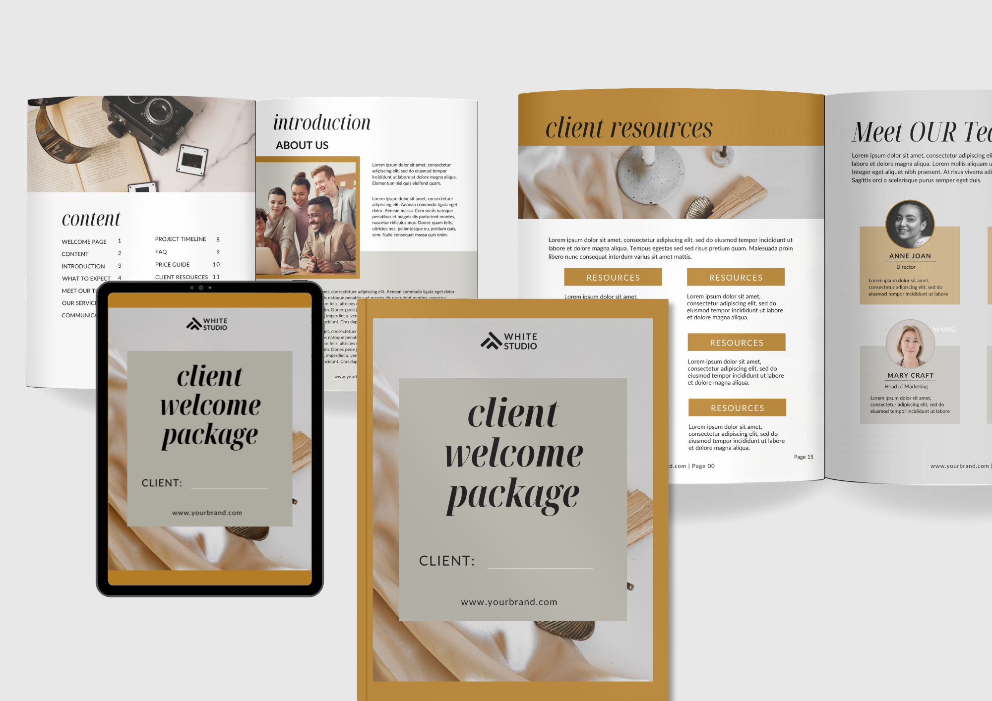 Paquete/libro electrónico de bienvenida para el cliente | Domestika