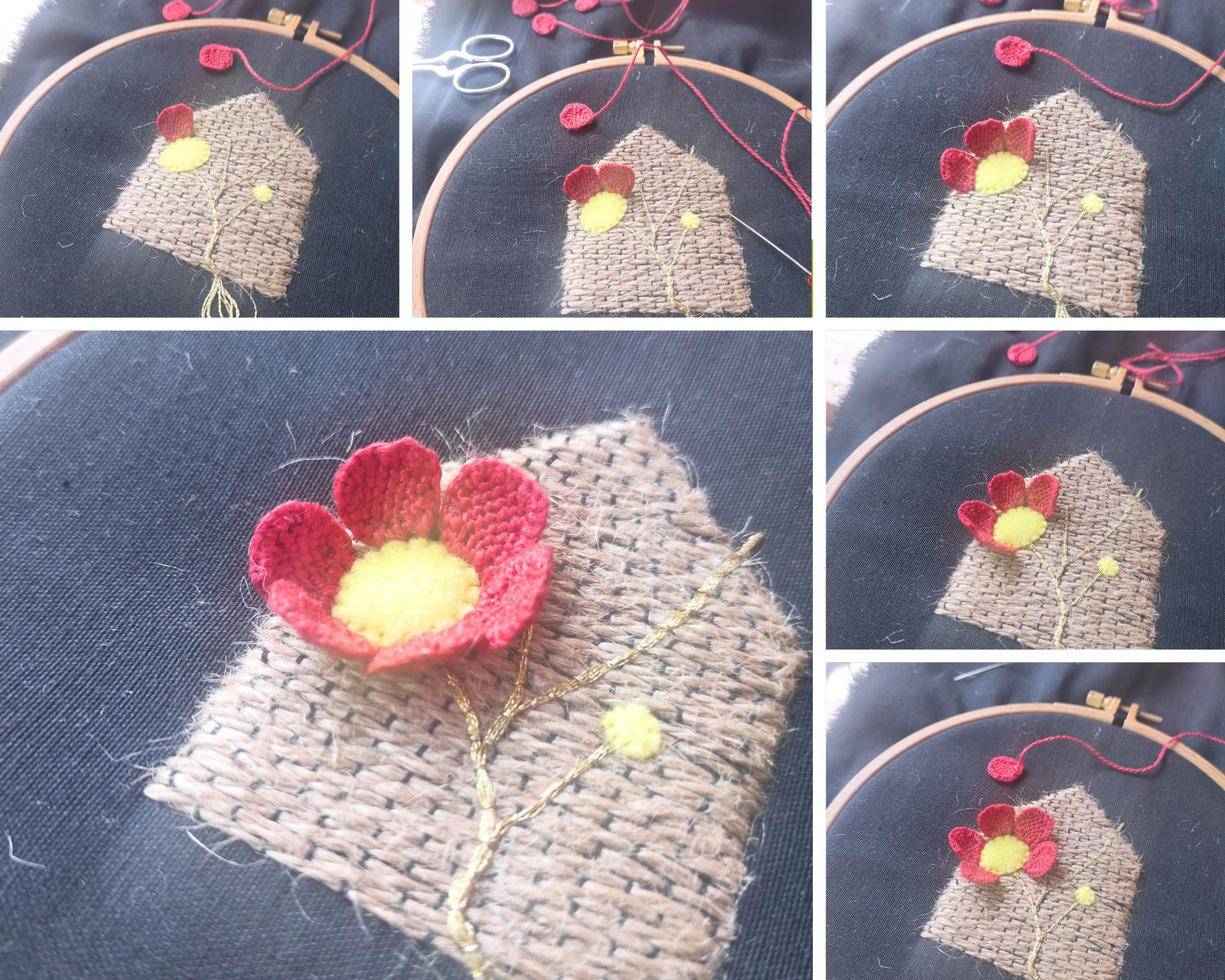 Un viaje de texturas, hilos y raíces: bordado floral | Domestika