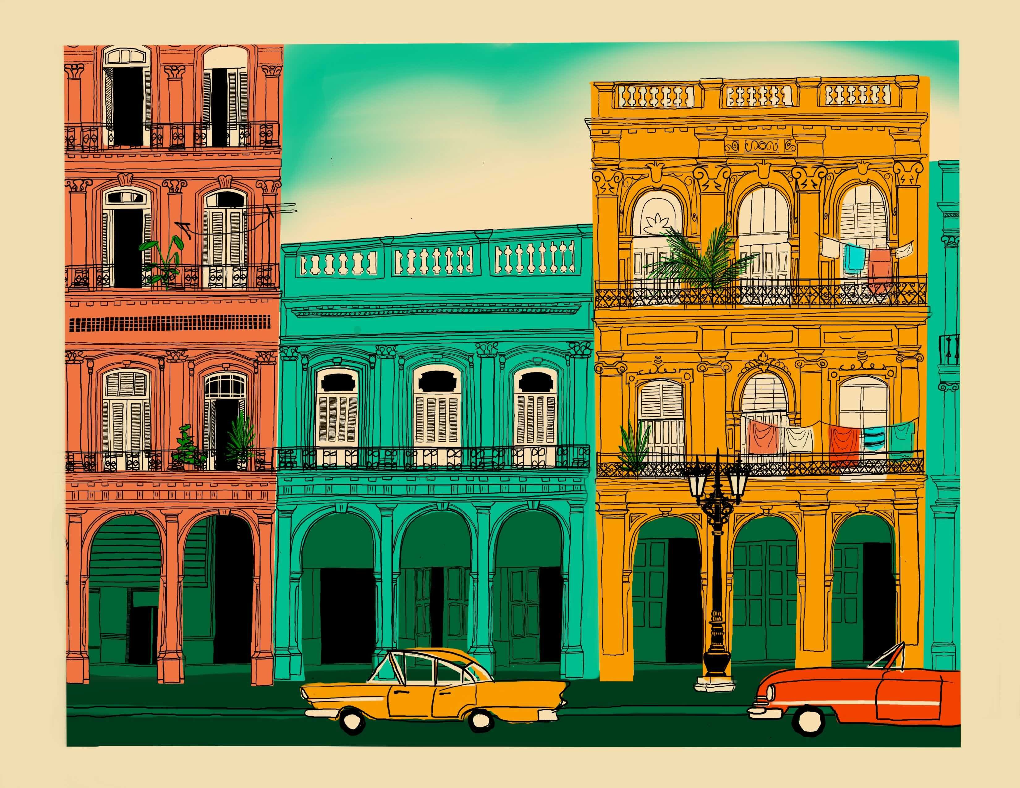 Drawing Colonial Buildings: step-by-step tutorial | Domestika