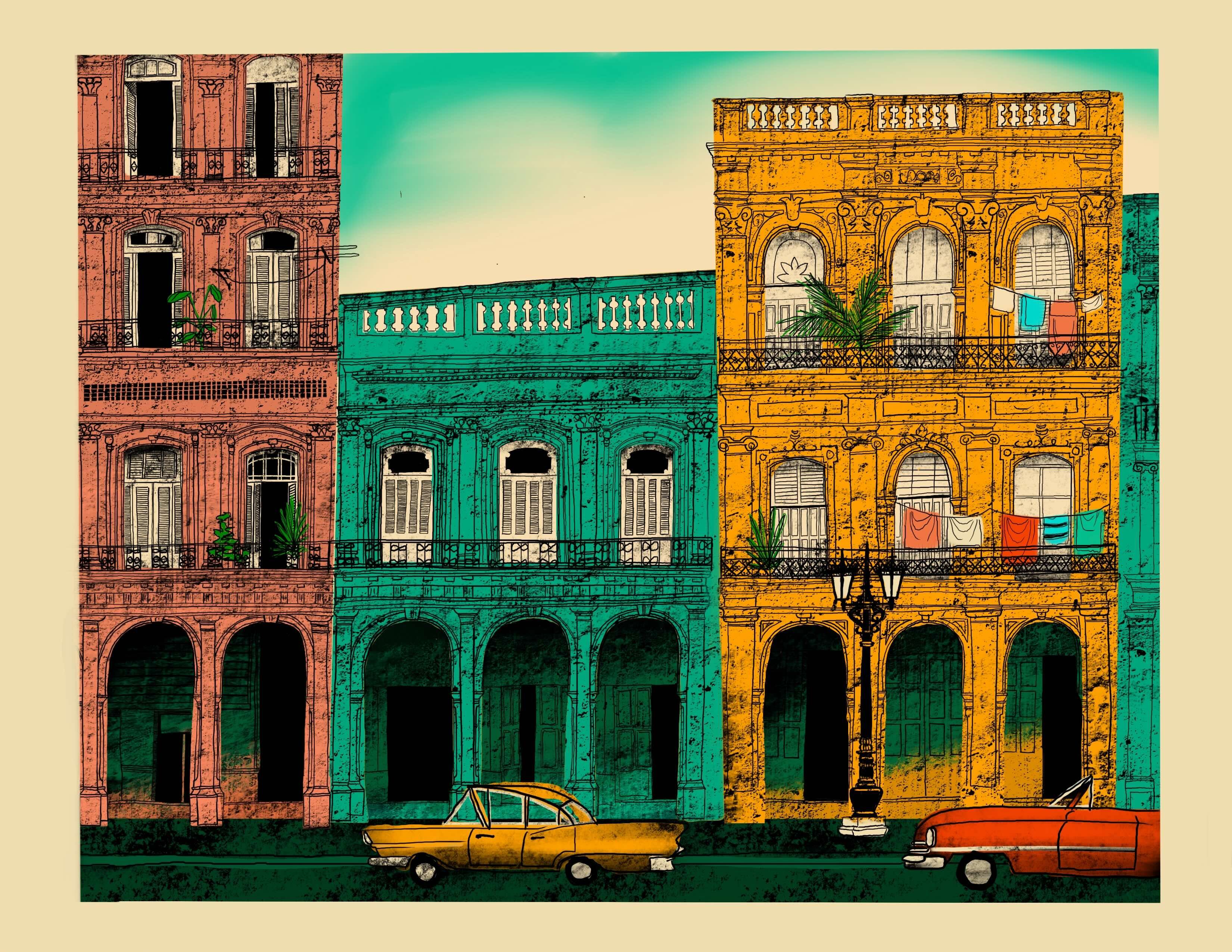 Drawing Colonial Buildings: step-by-step tutorial | Domestika