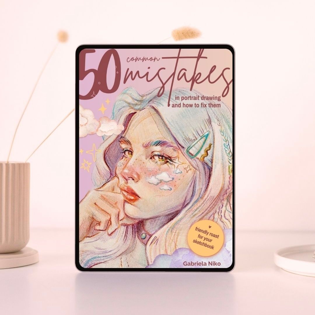 “50 Common Mistakes in Portrait Drawing” – educational e-book | Domestika