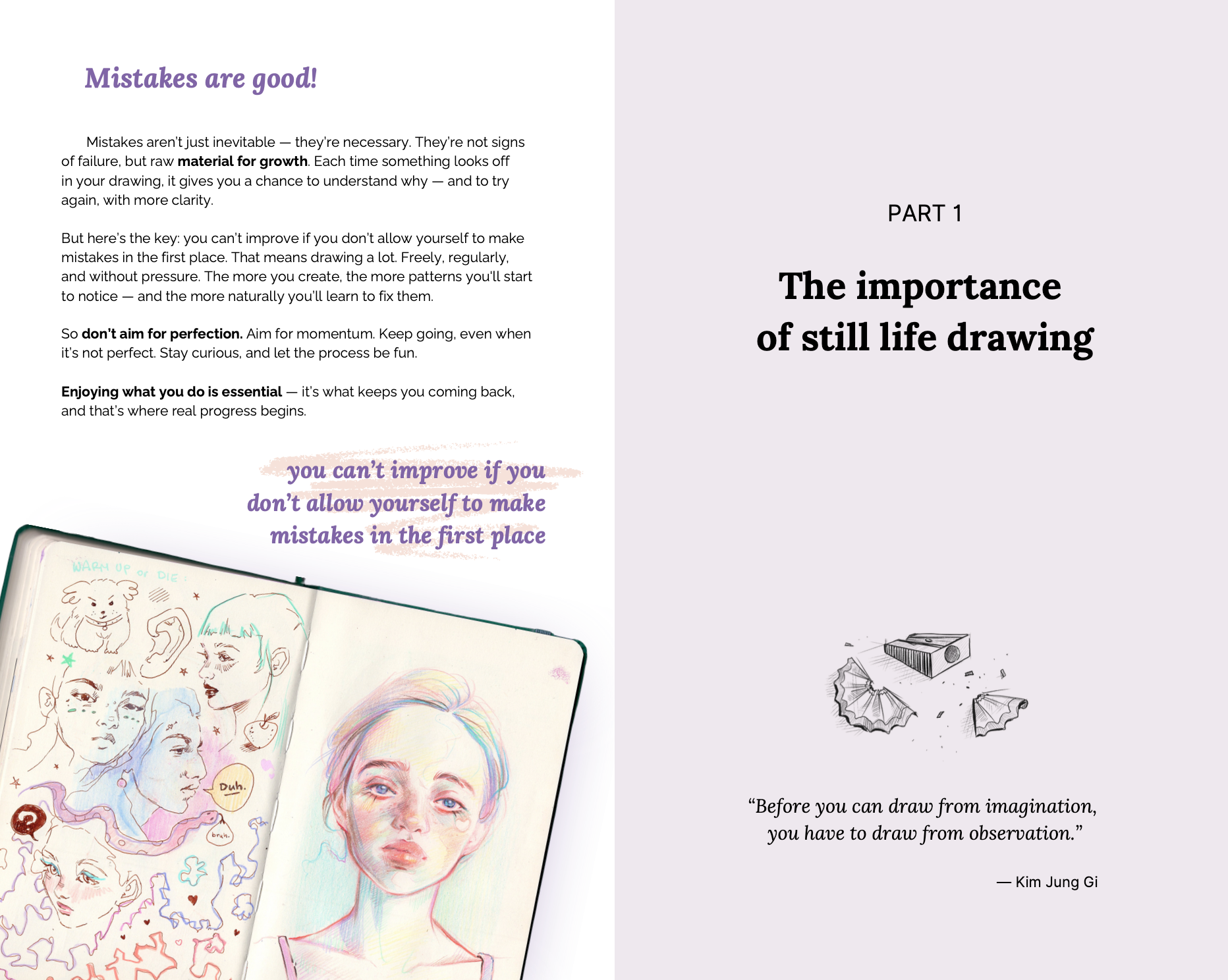 “50 Common Mistakes in Portrait Drawing” – educational e-book | Domestika