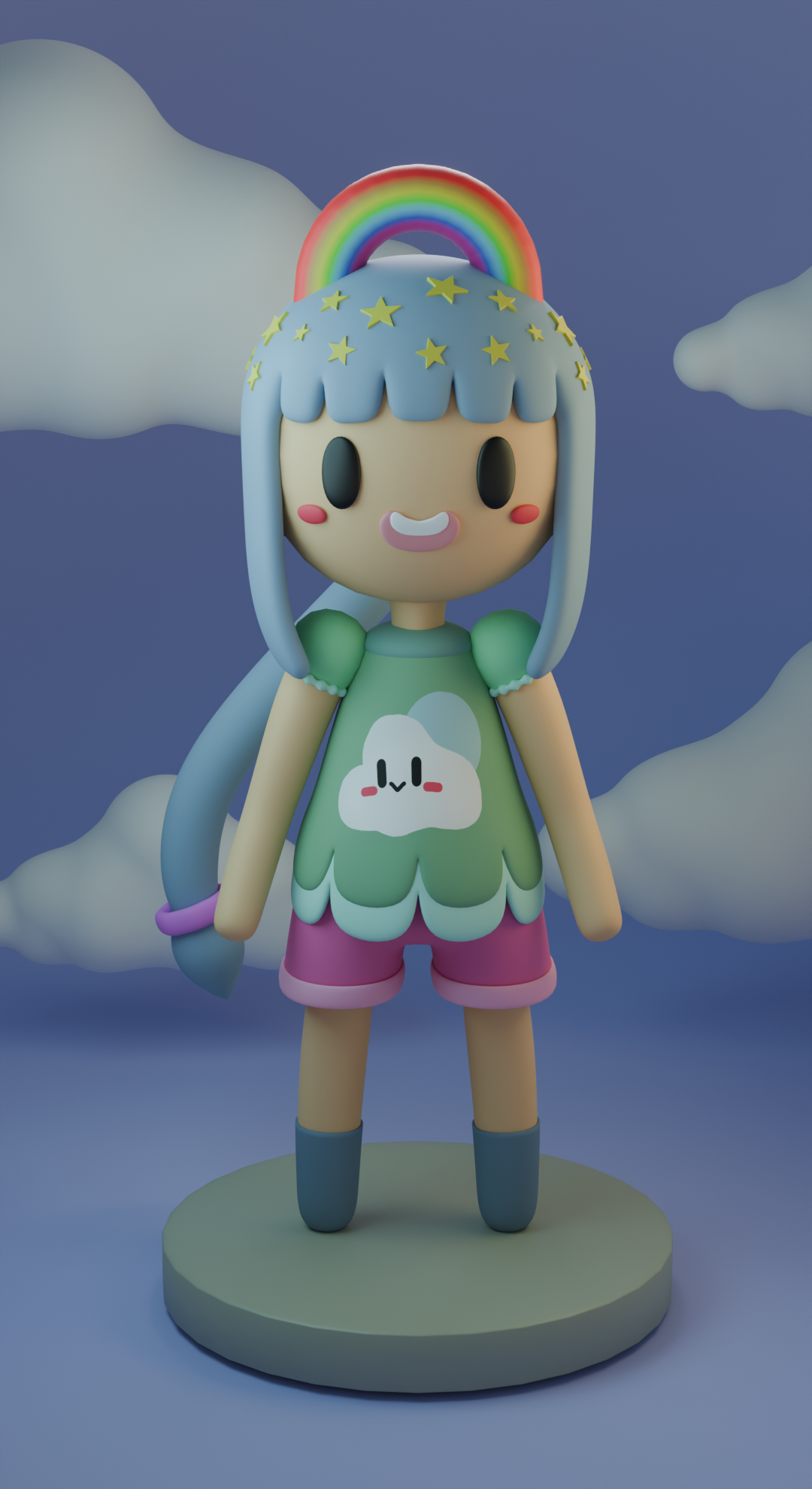 My character, Sora's 3D Model ♥ | Domestika
