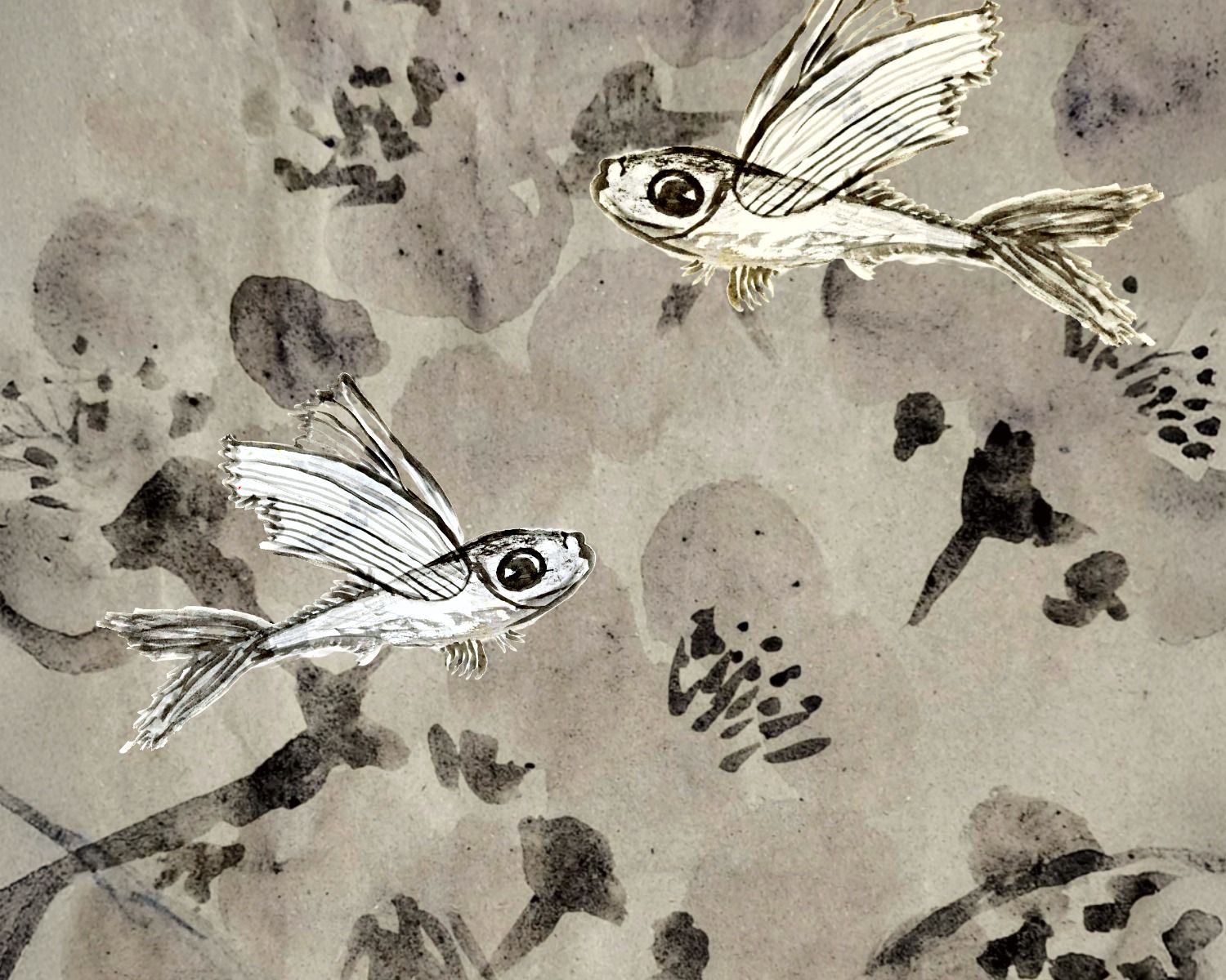 My Happy Spinning Fish in The Cherry Garden | Domestika