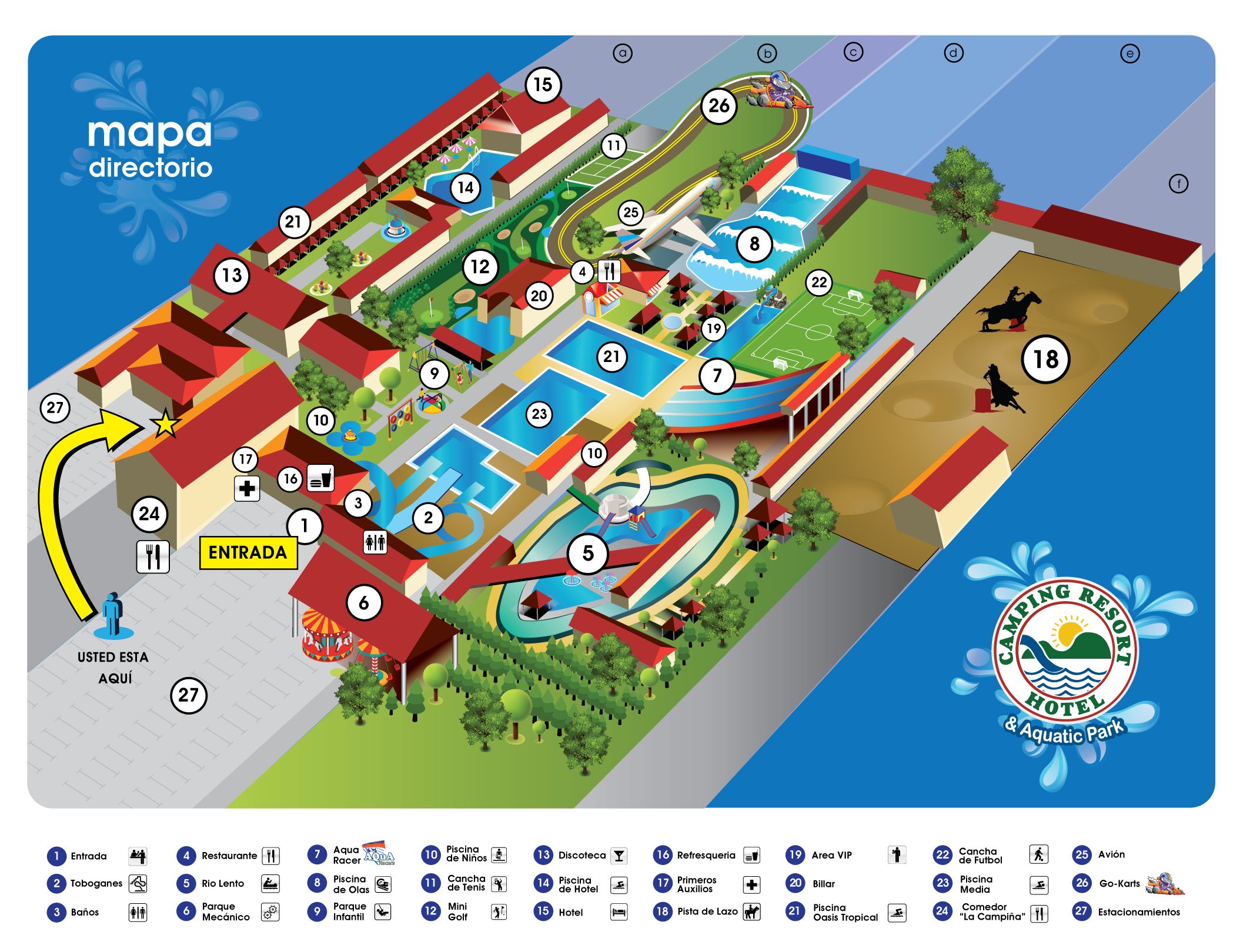 Mapa Camping Resort | Domestika