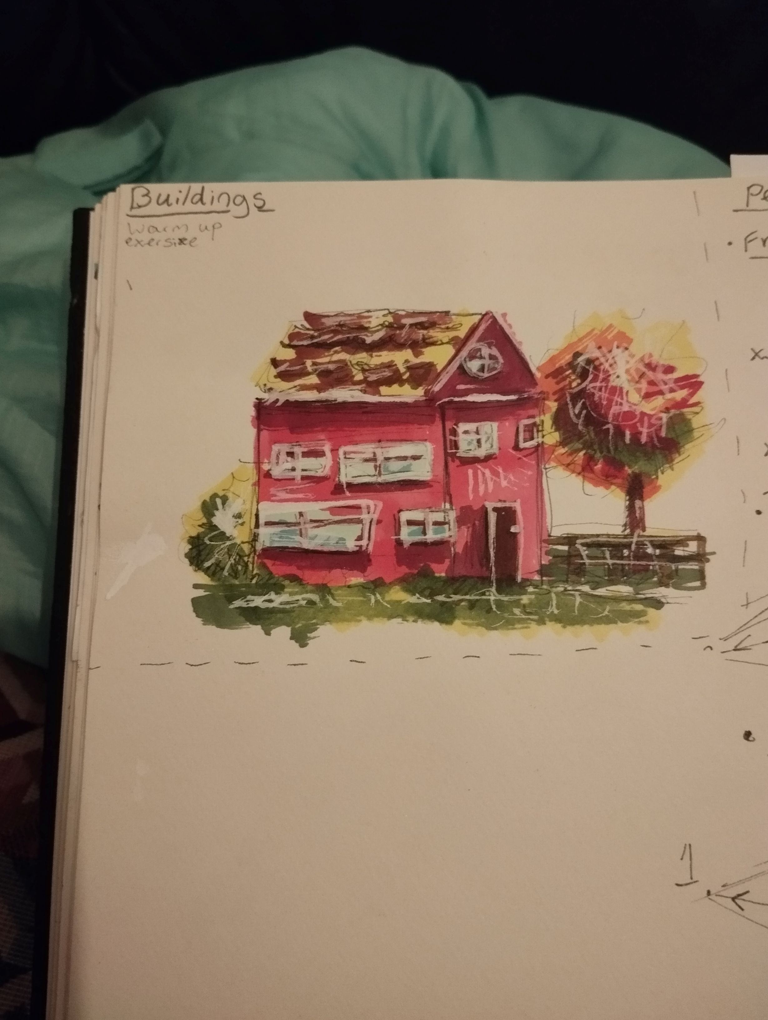 Final sketch fantasy house | Domestika