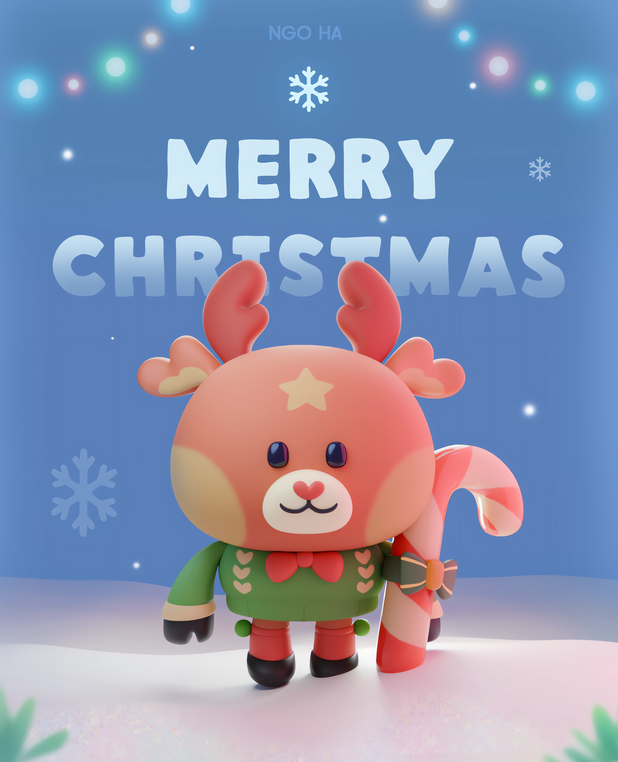 Christmas Reindeer | Domestika