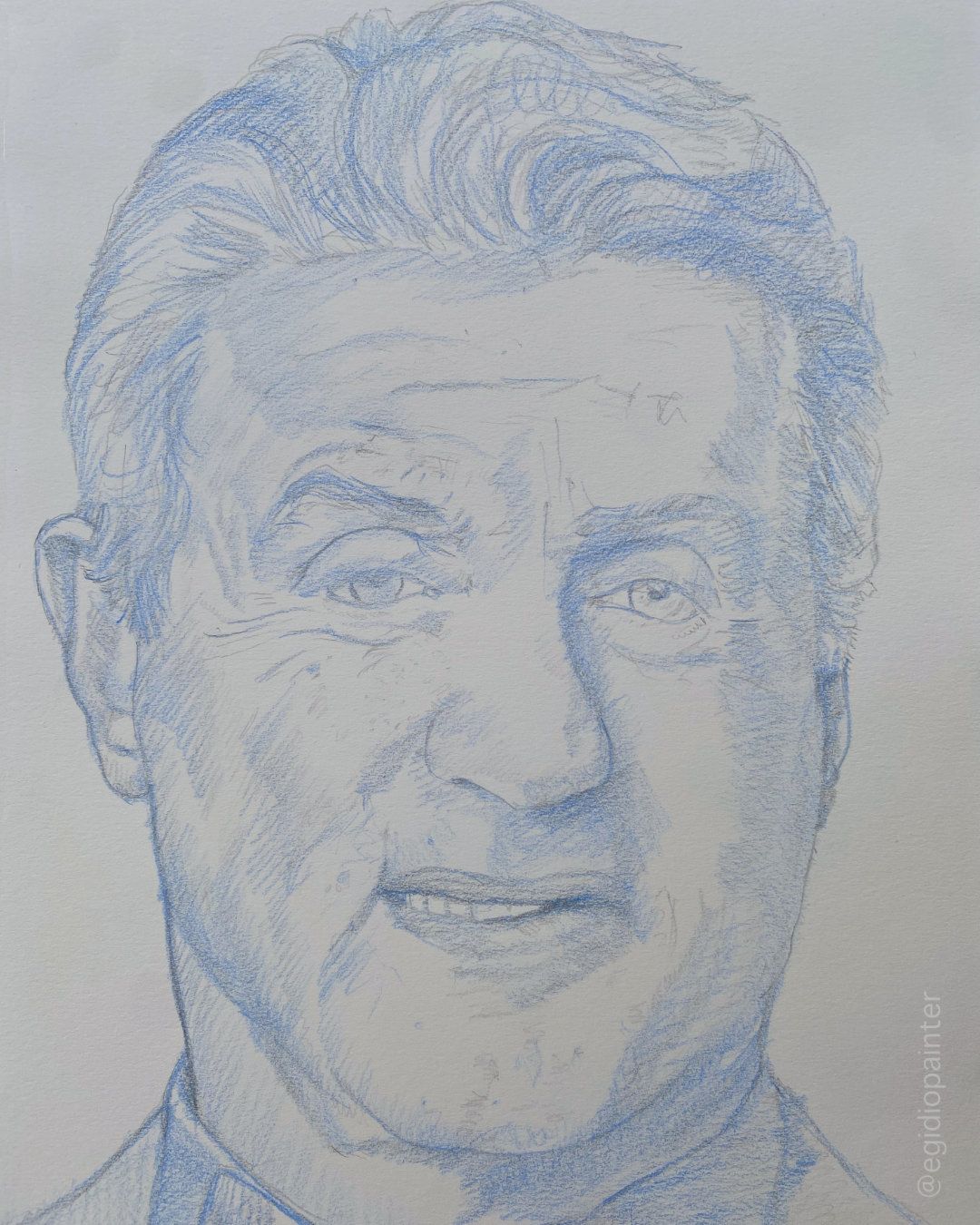 Portrait of Sylvester Stallone | Domestika