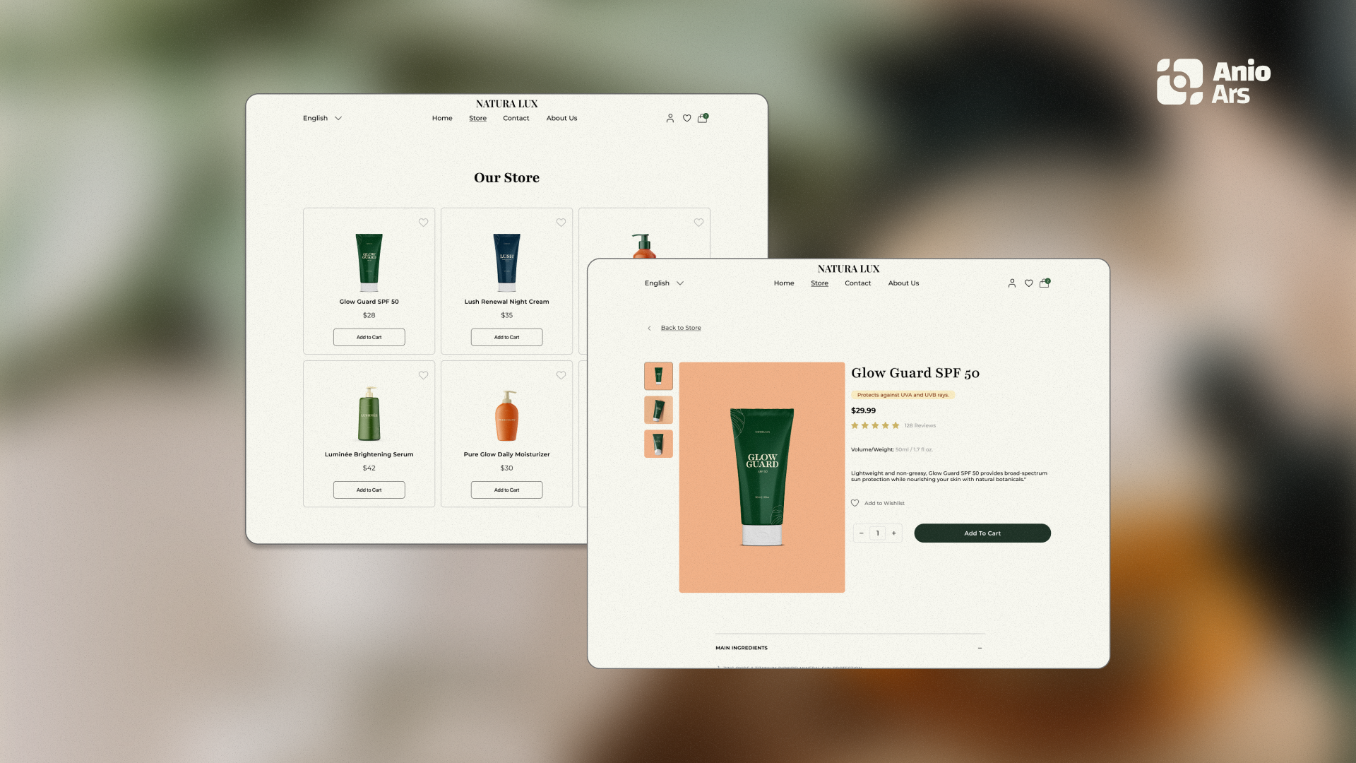 Natura Lux Serum Box Package Design | Domestika