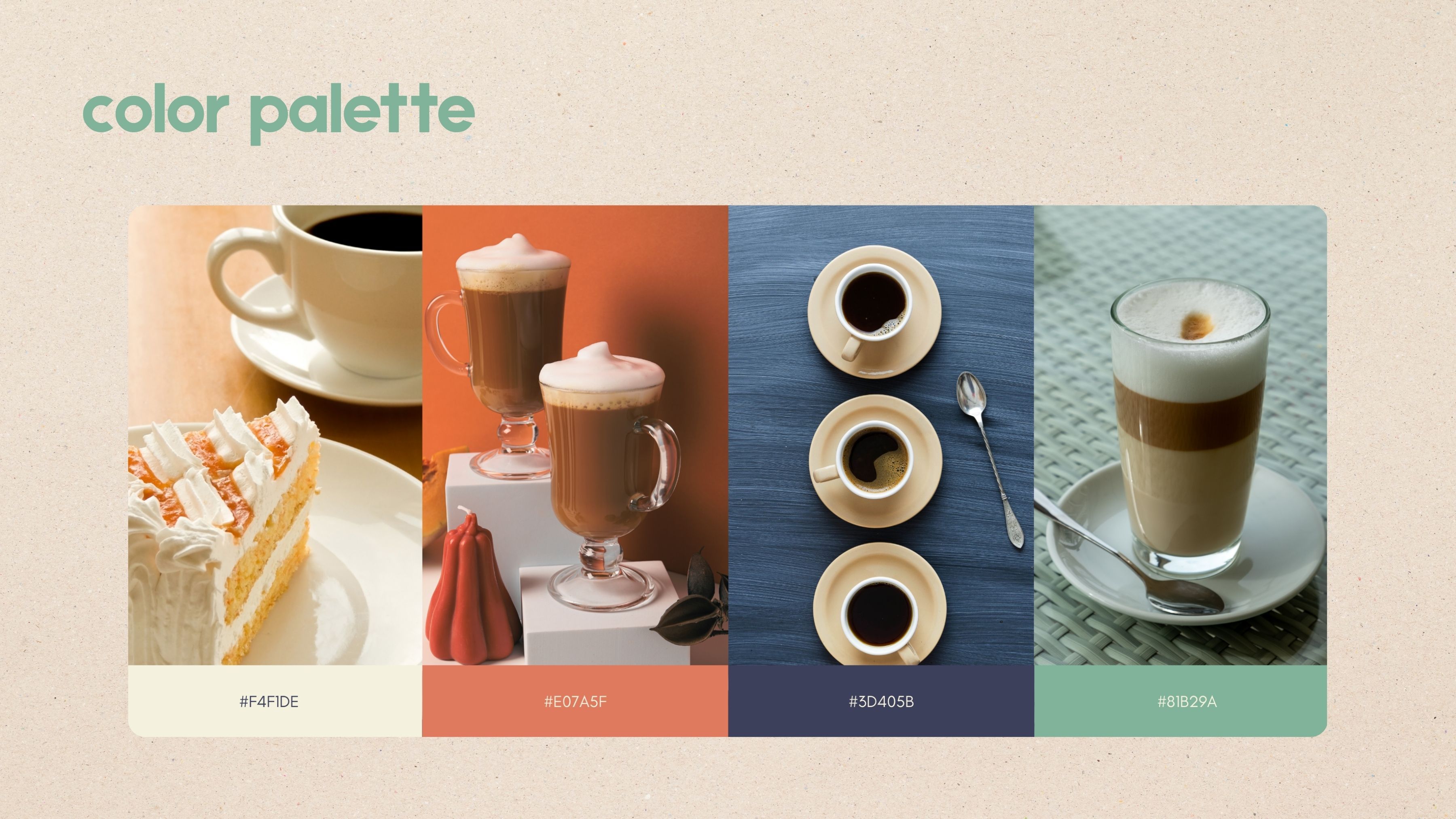 Style guide for "bean freak", made in Canva | Domestika