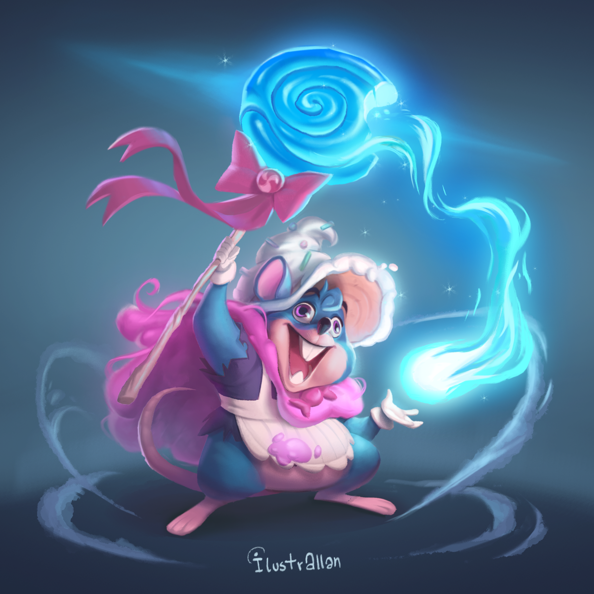 Gluto: The Candy Sorcerer MouseFolk | Domestika