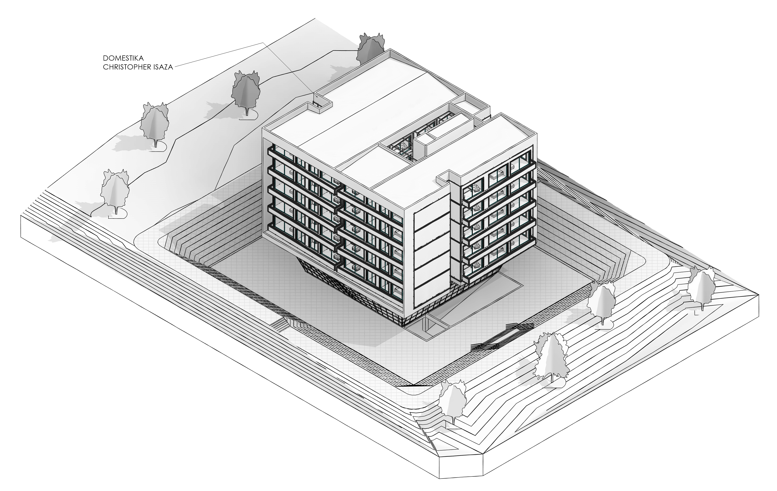 Proyecto Final Modelado de Edificio Paramétricos con Revit | Domestika