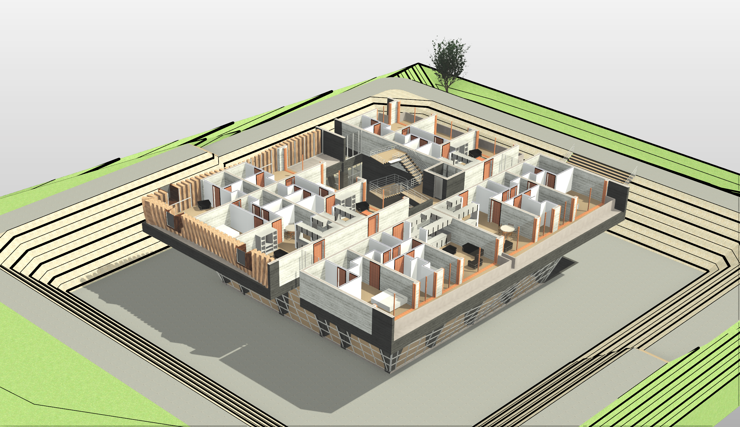 Proyecto Final Modelado de Edificio Paramétricos con Revit | Domestika