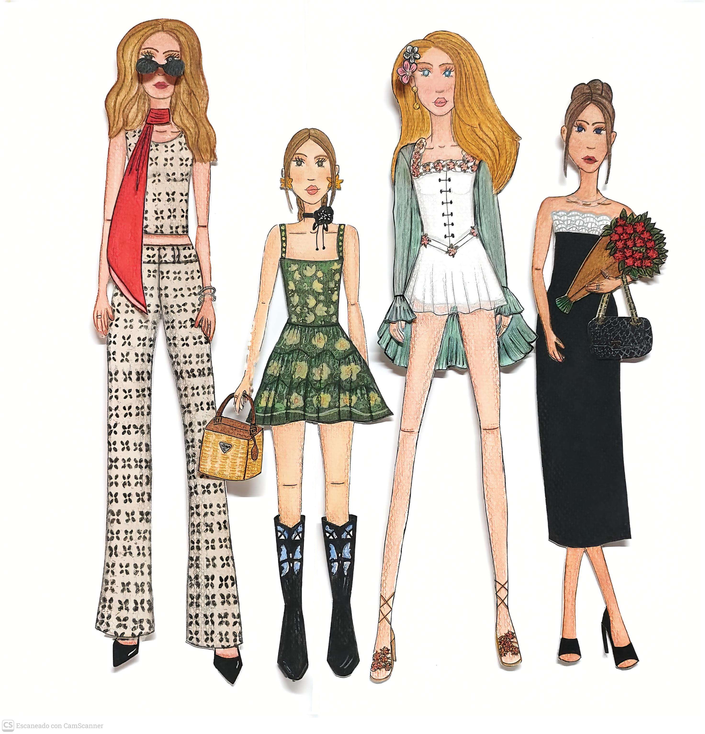 Fashion illustrations - Paper Dolls. | Domestika
