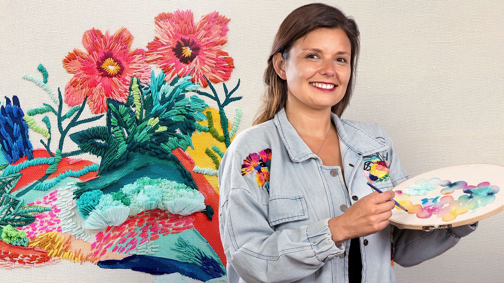 Online Course - Embroidery and Watercolor Basic Techniques (Katy Biele) | Domestika