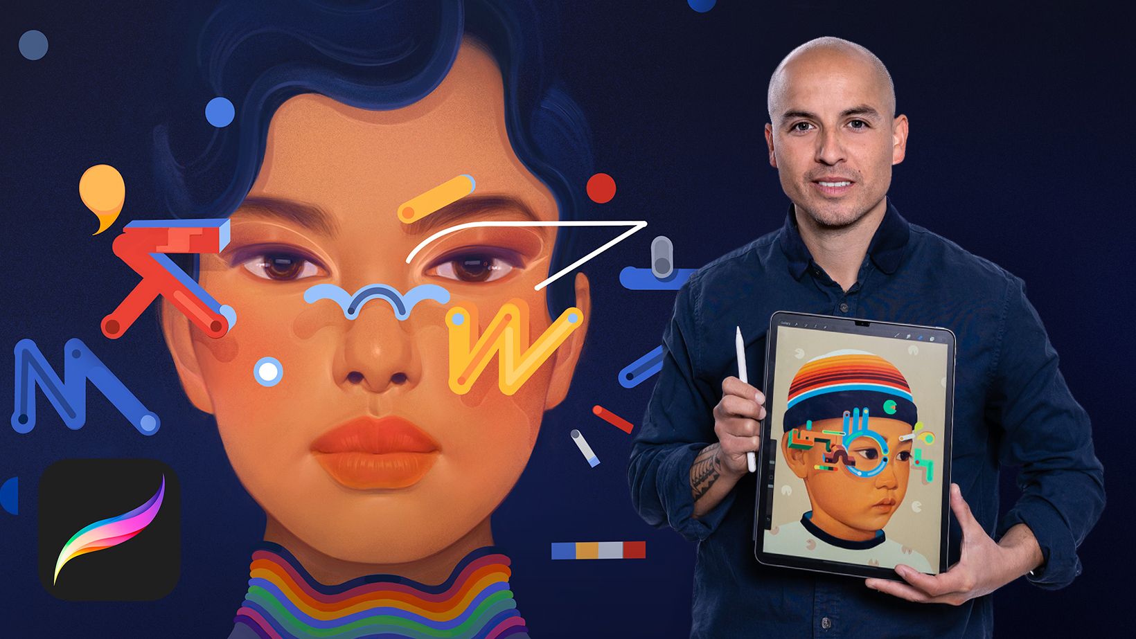 Curso online - Retrato creativo ilustrado con Procreate (Samuel Rodriguez) | Domestika