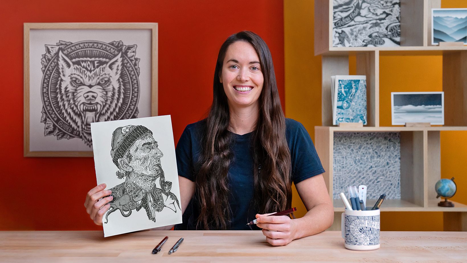 Online Course - Hand-Drawn Typographic Portrait (Sarah King) | Domestika