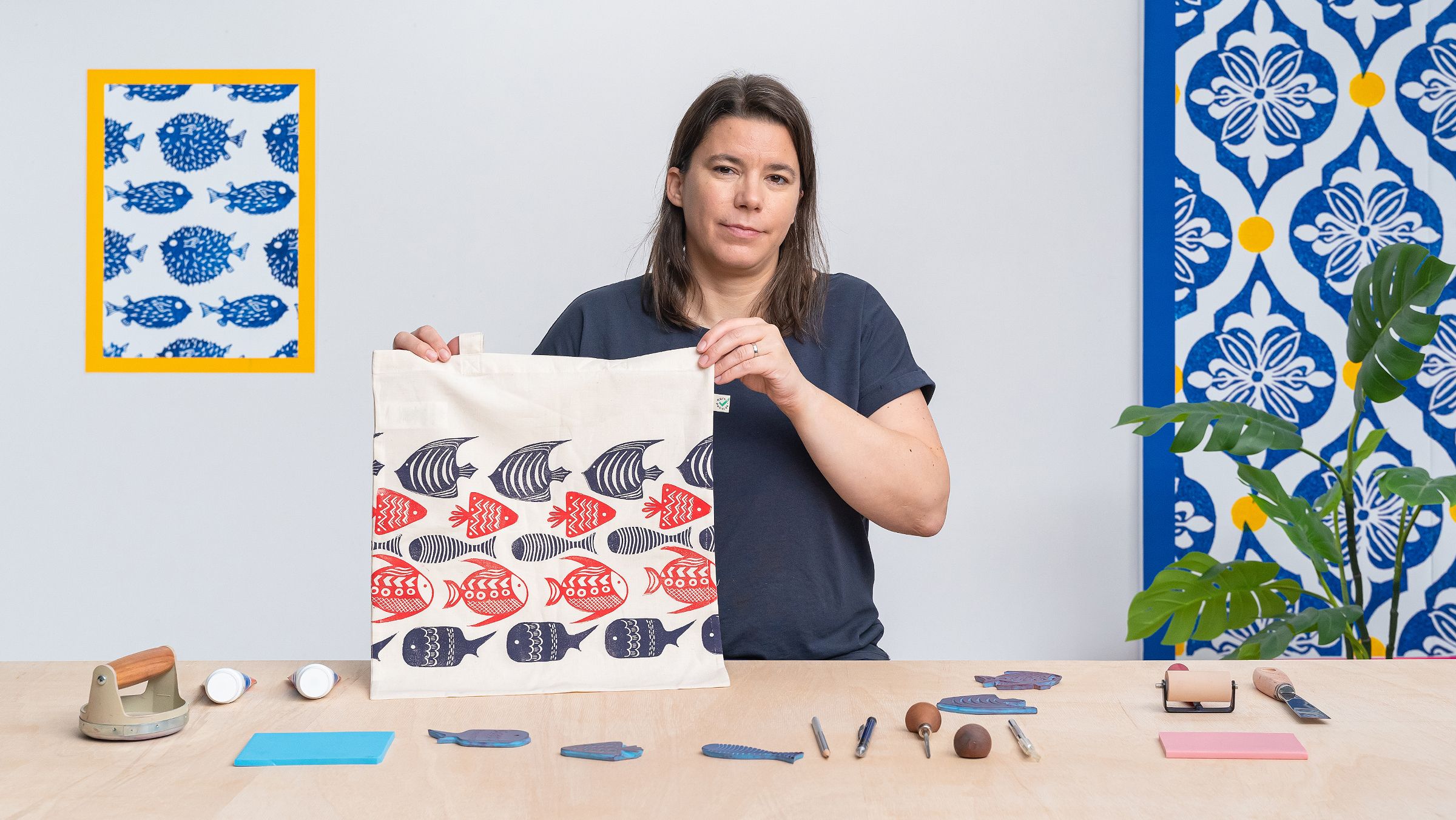 Curso online - Introducción al block printing (Ali Baecker | 3 Dotted ...