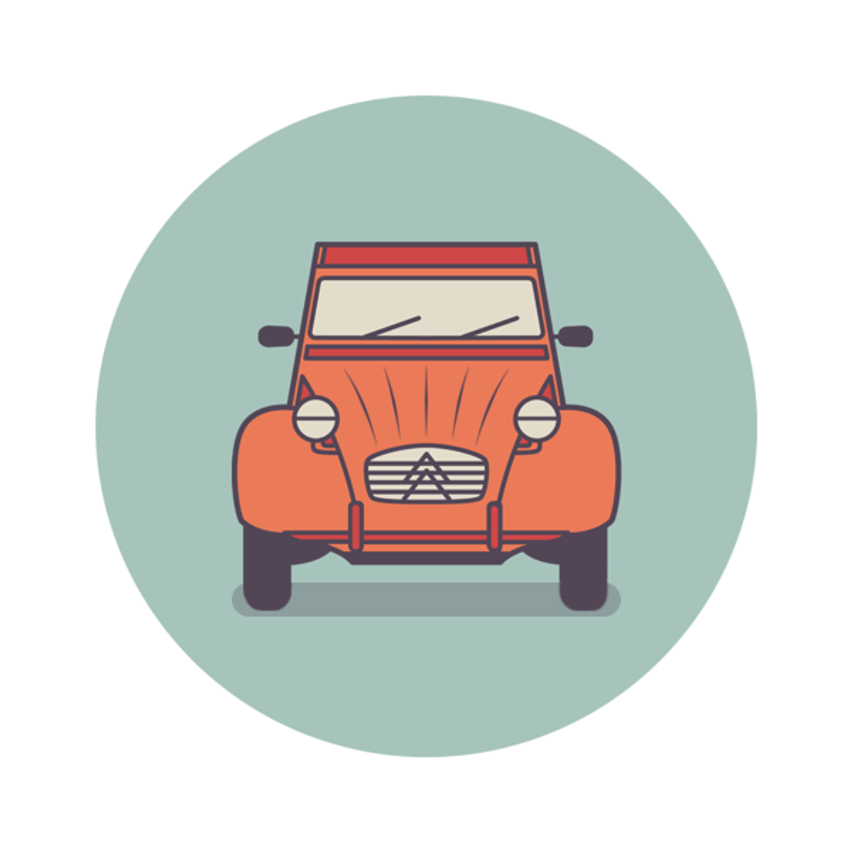 Classic utility vehicles icon design | Domestika