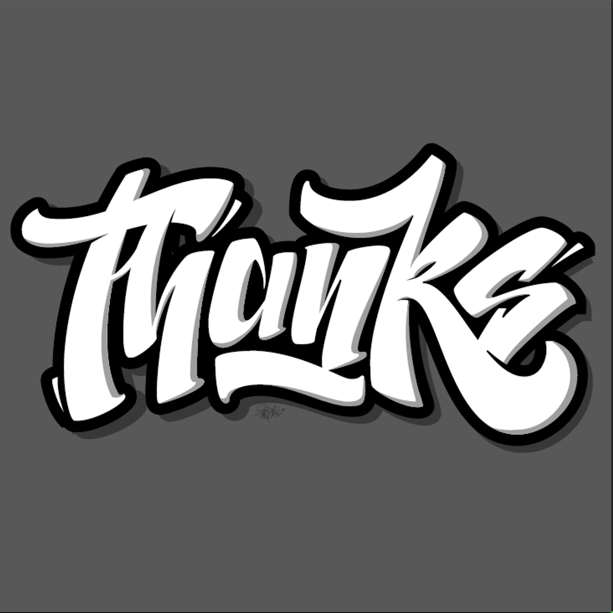 "Thanks" lettering | Domestika