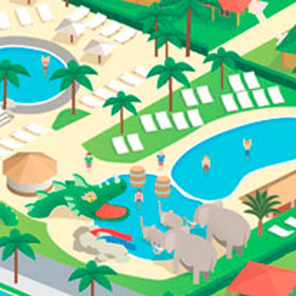 Mapa vector Cambrils Park y Sangulí Salou Resort | Domestika