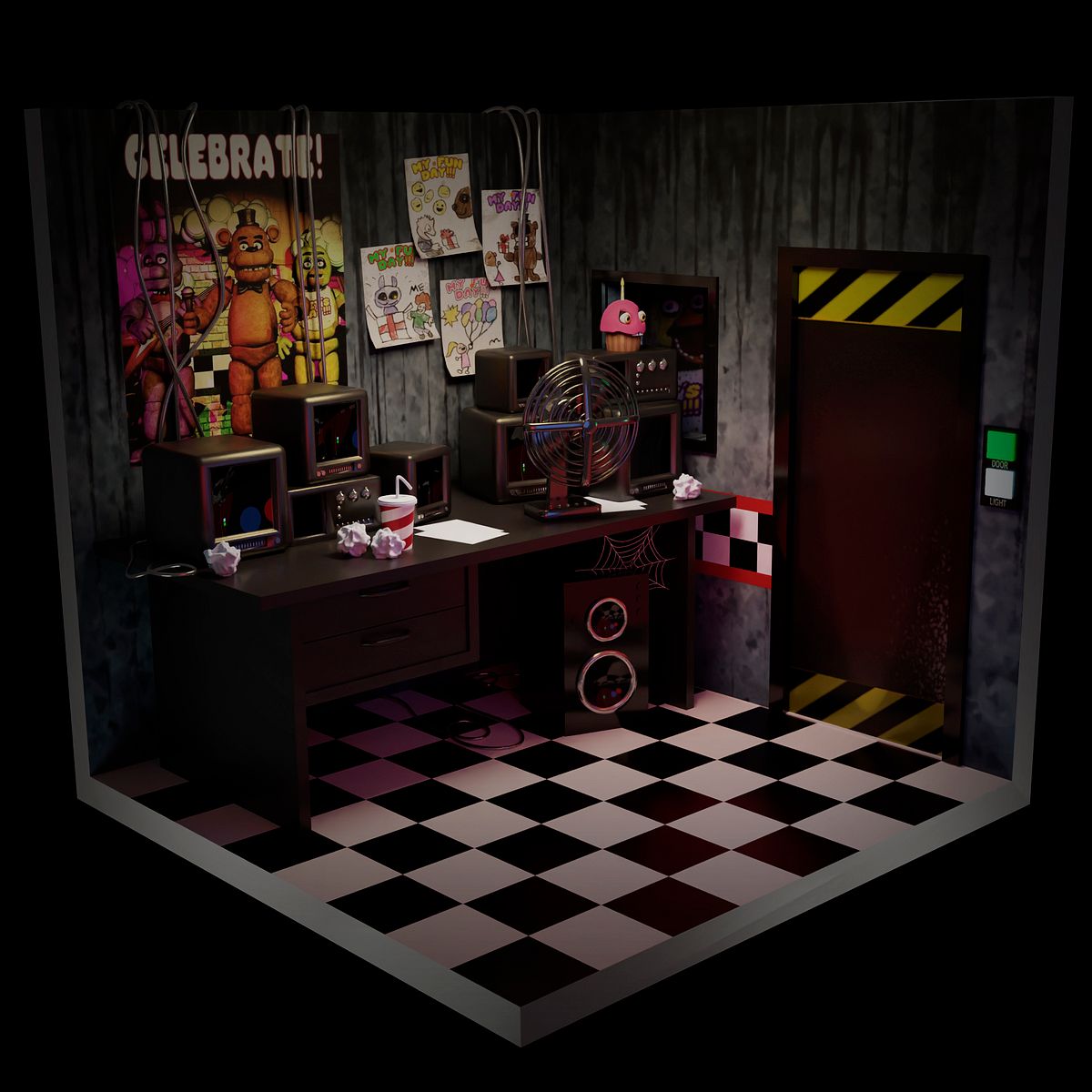Five Nights at Freddy's 1 (Fnaf) Office | Domestika
