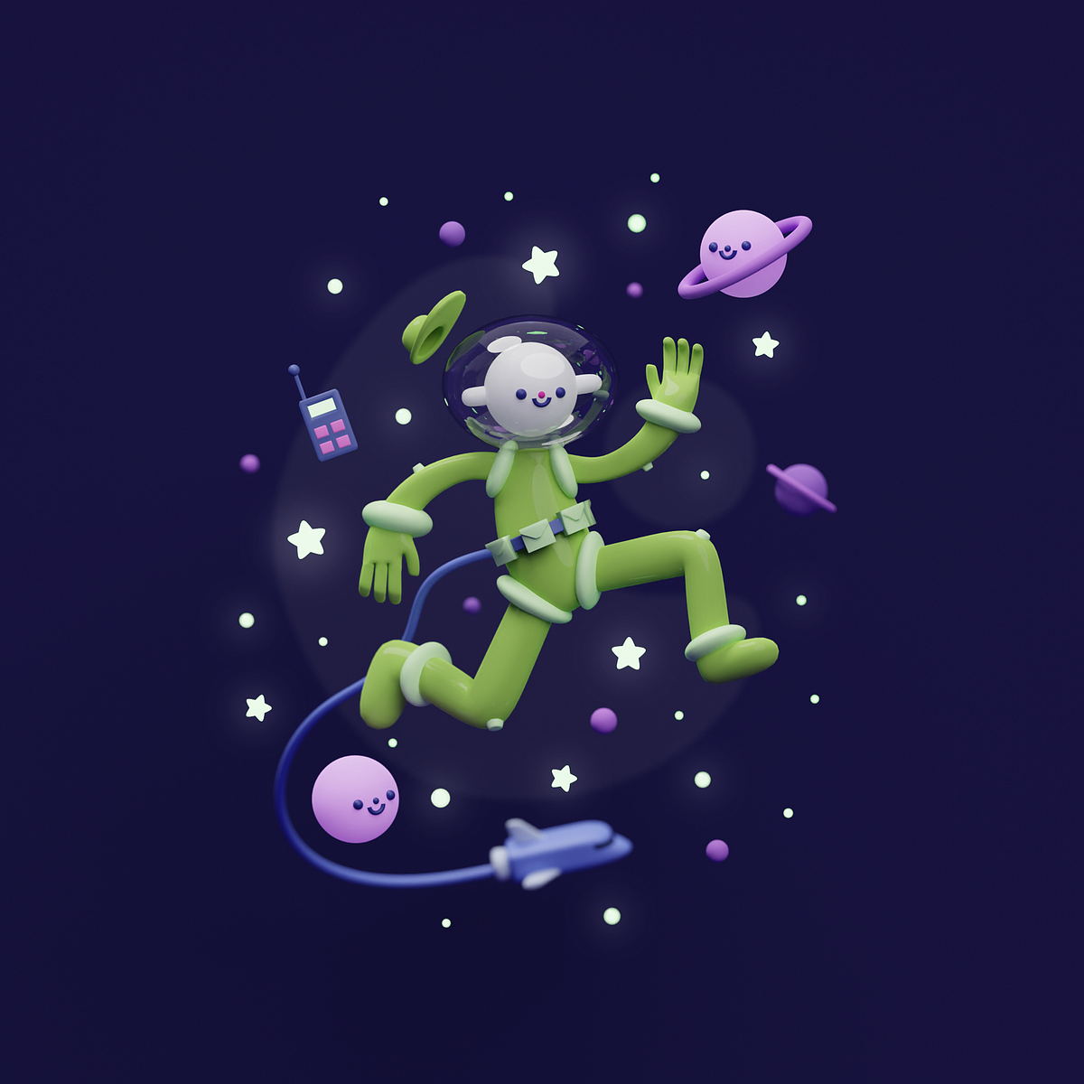 My first character from "3D Character Creation in Blender" | Domestika