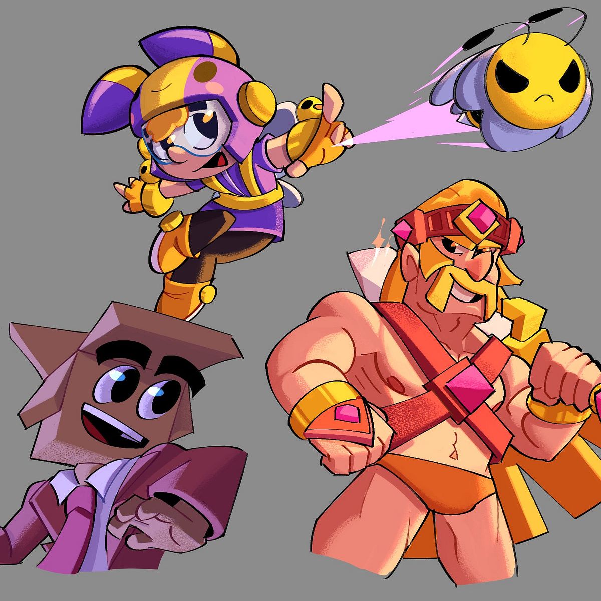 Fan art of supercell characters annd oc | Domestika