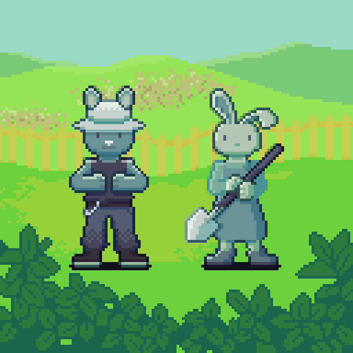 Conejos en Pixel Art | Domestika