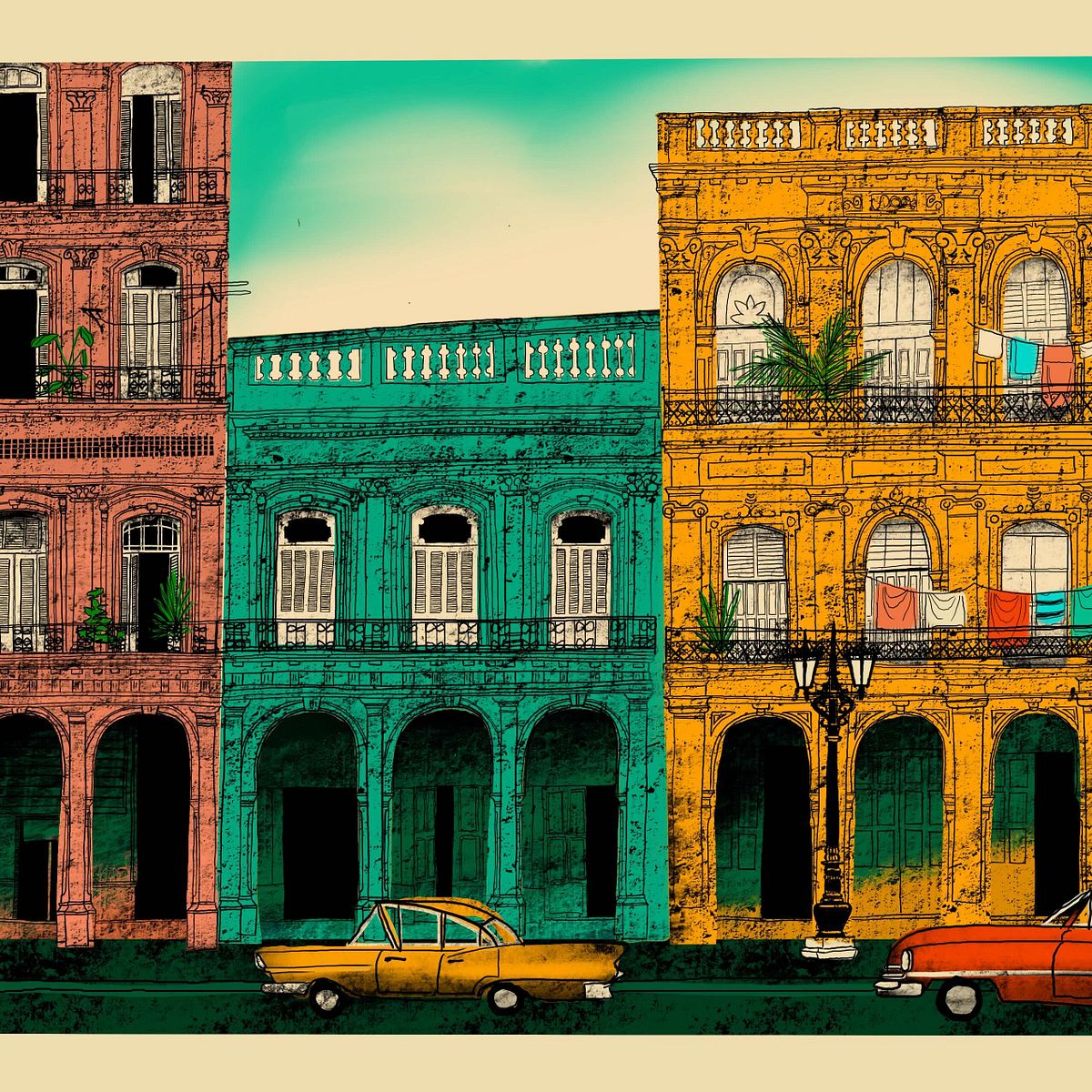 Drawing Colonial Buildings: step-by-step tutorial | Domestika