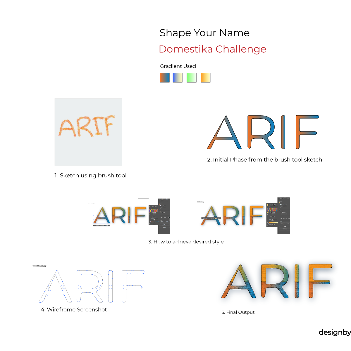 Shape Your Name Contest | Domestika