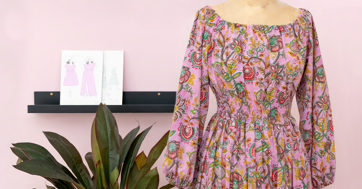 Online Course - Dressmaking: Draft and Sew a Shirred Dress (By Hand ...
