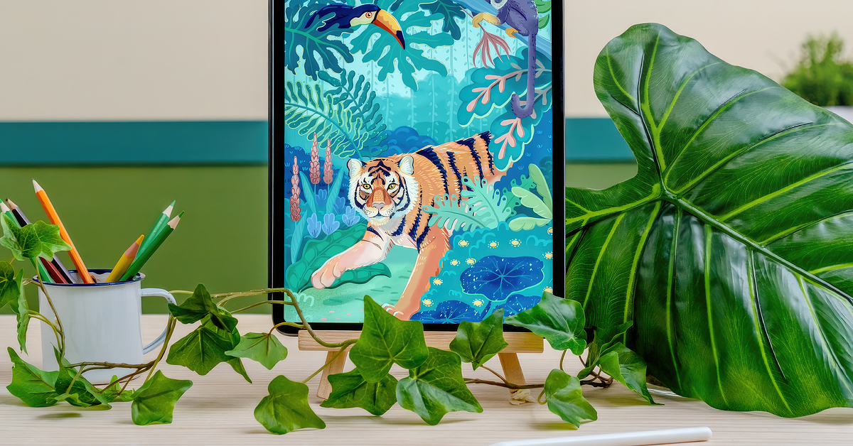 Online Course - Digital Illustration: Create a Colorful Nature Scene ...