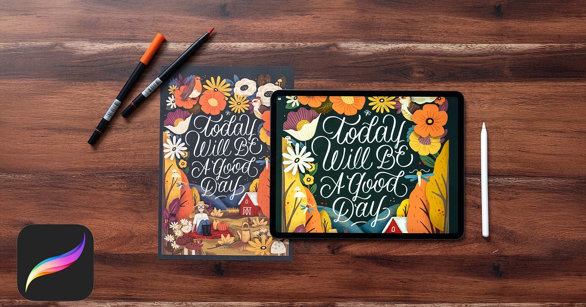 Curso online - Lettering e ilustración en Procreate: Crea composiciones ...