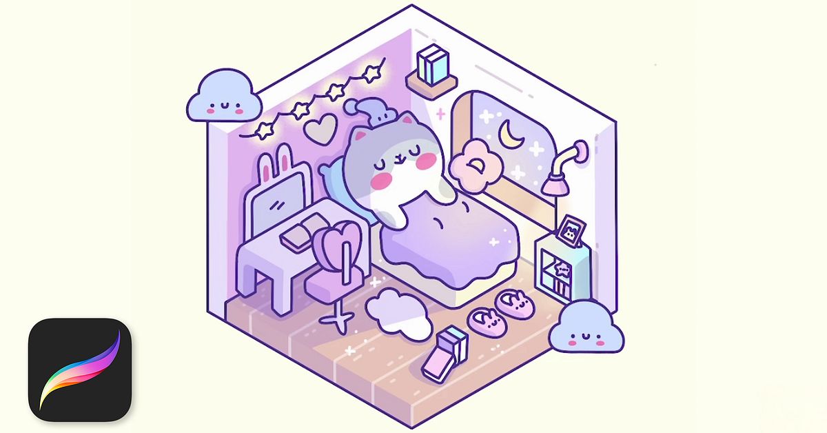 Online Course - Advanced Kawaii Illustration: Isometric Rooms (Becky ...