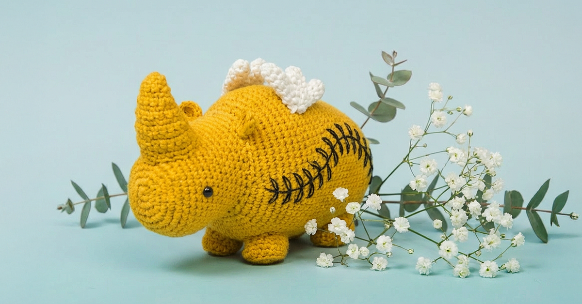 Online Course - Guided Course: Crochet a Winged Rhinoceros Amigurumi ...