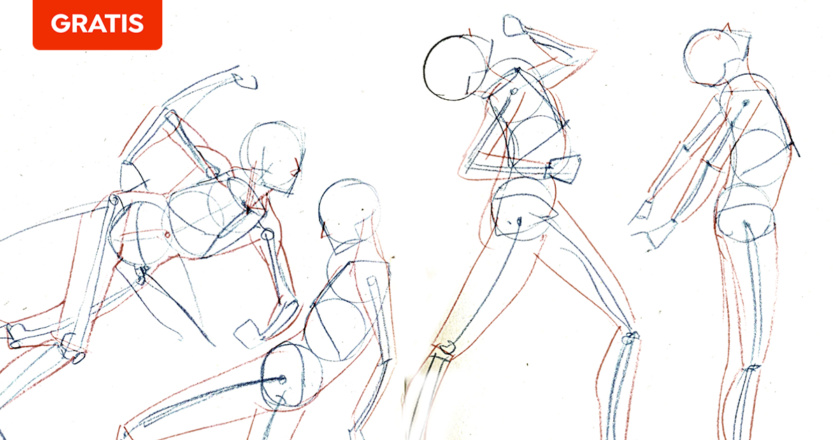 Descarga gratis una guía de poses de dibujo anatómico | Domestika