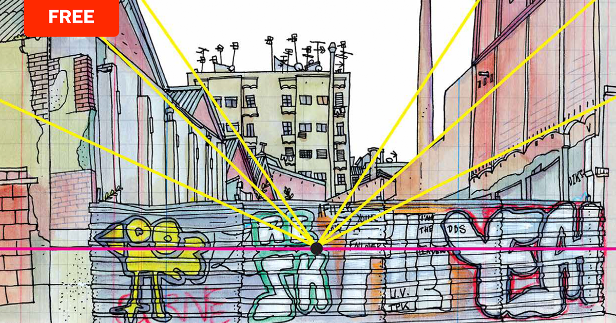 Free Download: Perspective Guide for Urban Sketching | Domestika