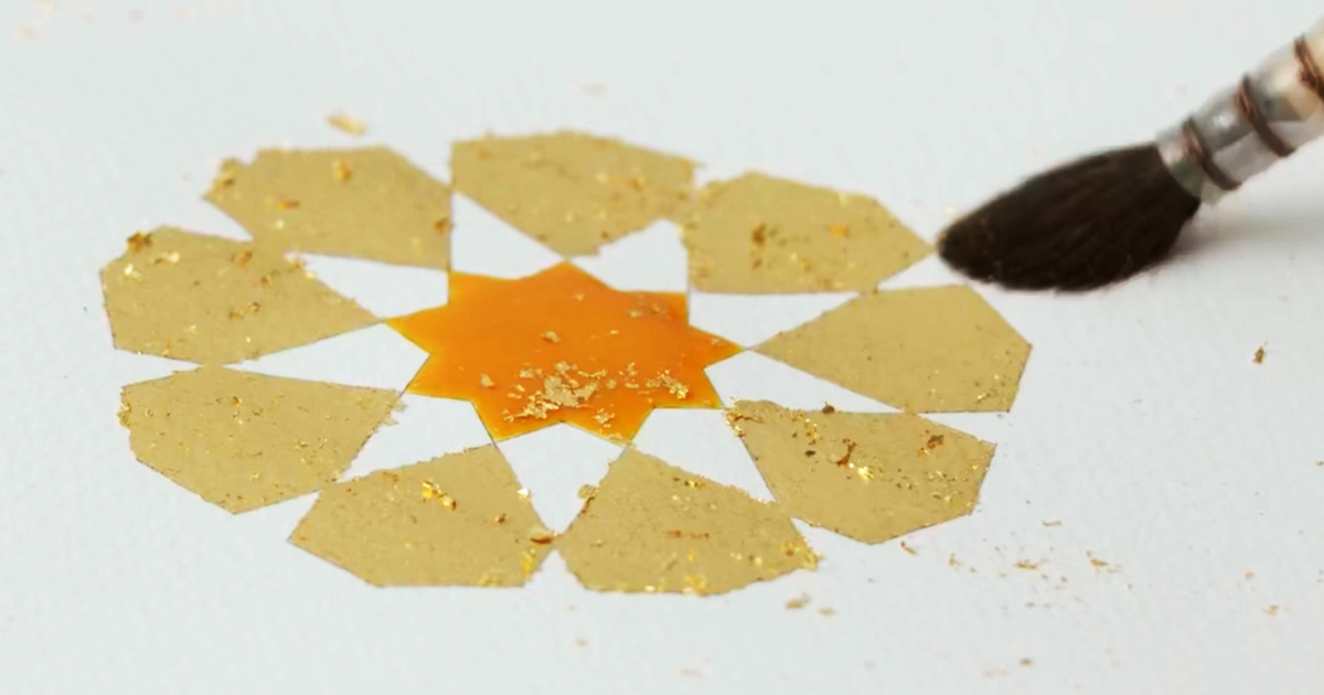 Calligraphy Tutorial: How to Apply Gold Leaf to Paper | Domestika