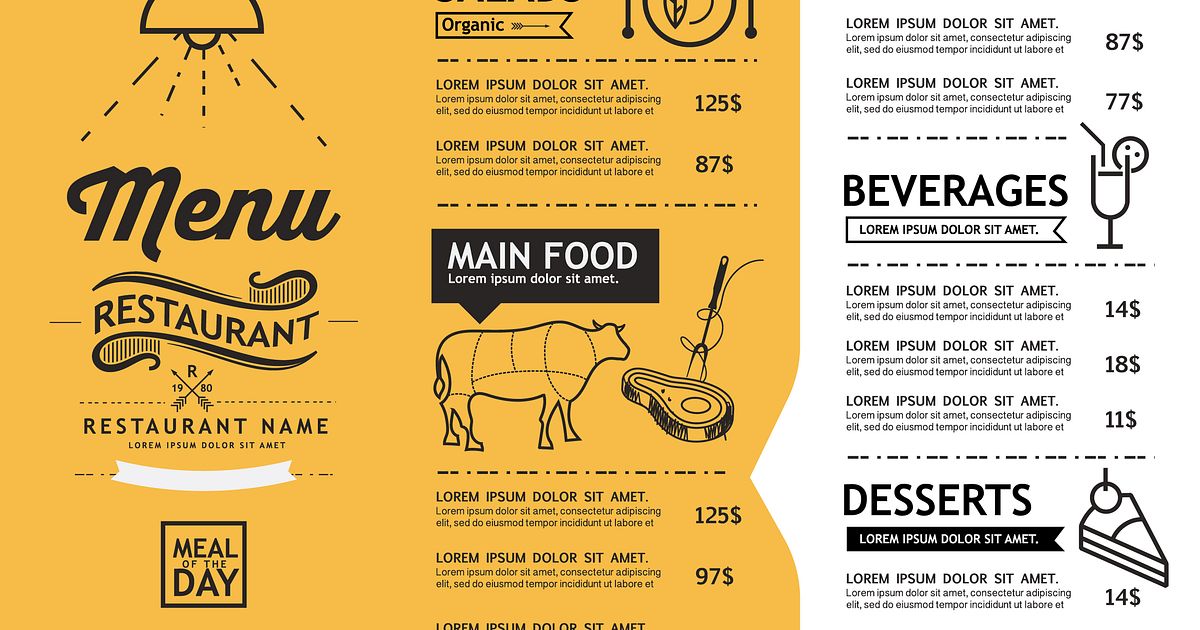 Illustrator tutorial: how to design a restaurant menu | Domestika
