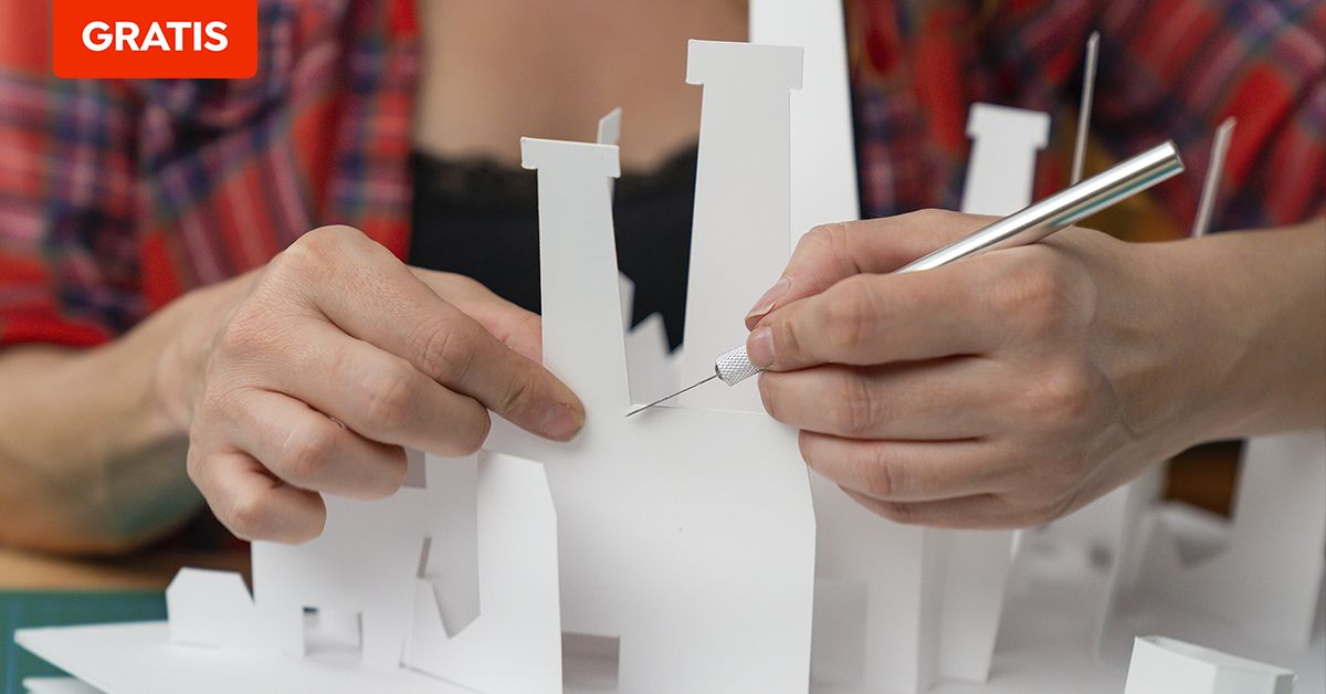 Descarga gratis un esquema para construir un libro pop-up tridimensional | Domestika